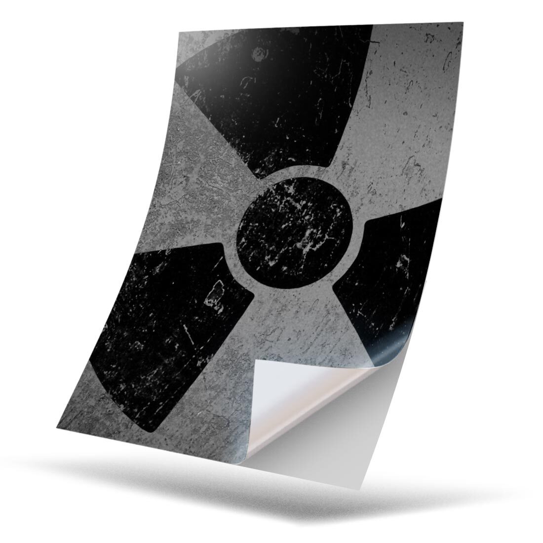 1 x Vinyl Sticker A4 - BW - Radioactive Warning Nuclear Chernobyl ...