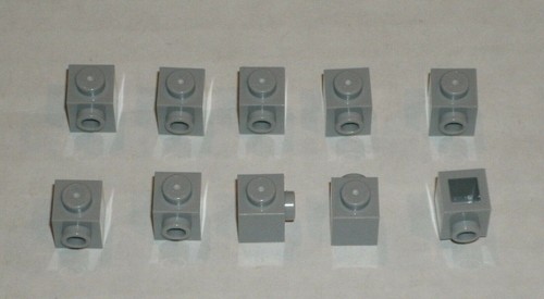 LEGO NEW 1x1 Light Bluish Grey Brick Stud on 1 Side (10x) 4558953 Brick ...