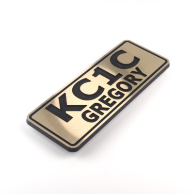 CALL SIGN CALLSIGN & NAME BADGE PIN ENGRAVED | eBay