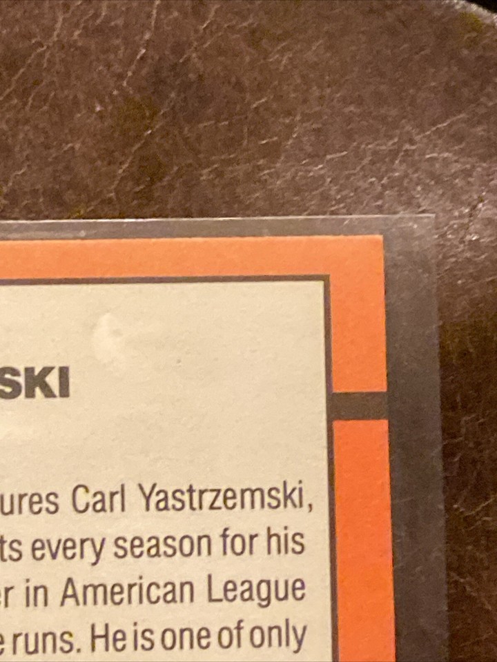 1989 Donruss #588 HOF Diamond King Carl Yastrzemski Error Card No ...