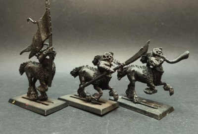 Warhammer Fantasy Beastmen Metal Centigors Command Group - Oldhammer | eBay