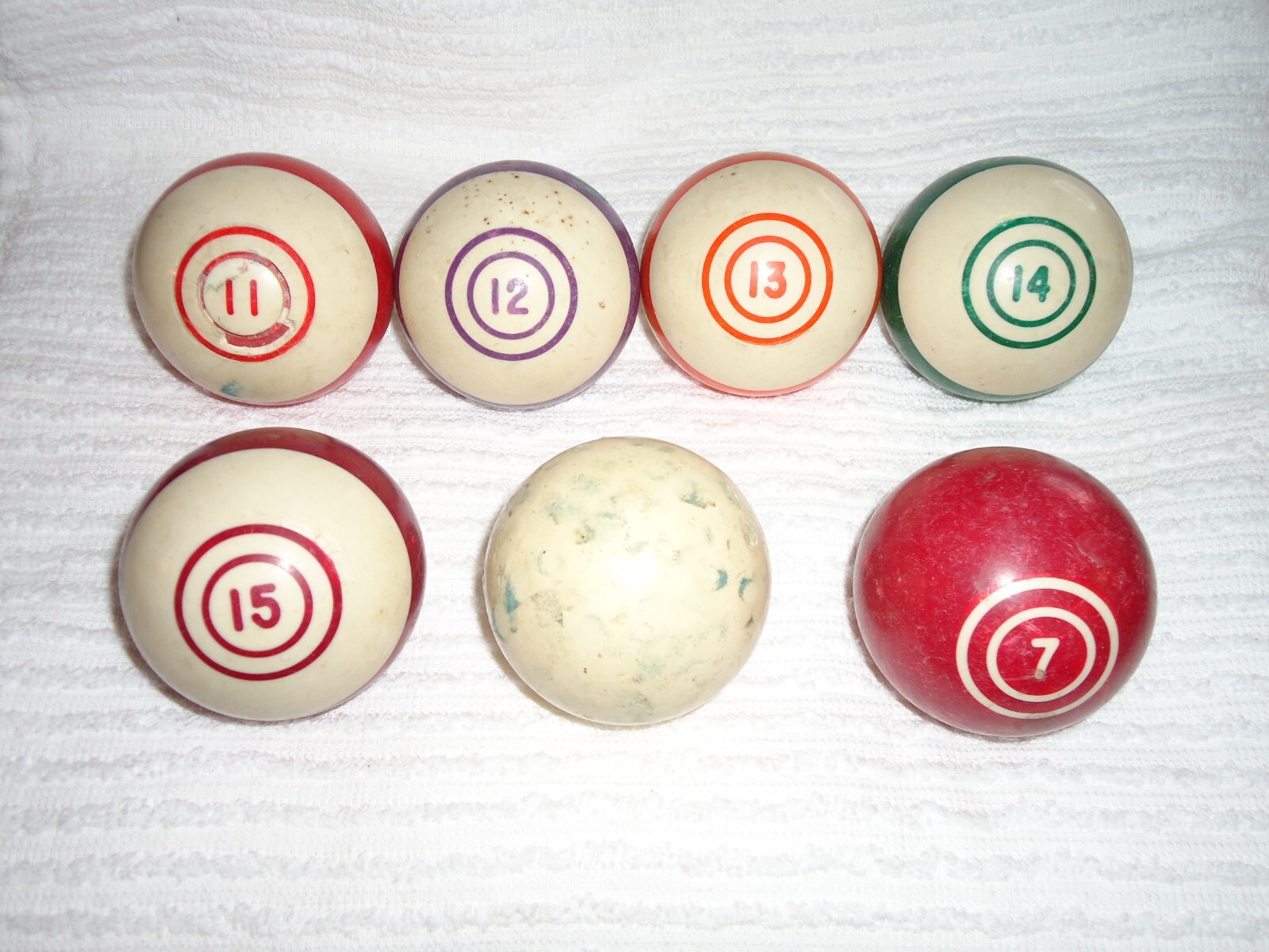 CHIOOSE 1 Vintage Billiard Pool Ball 2 1/4" Replacement Double Circle ...