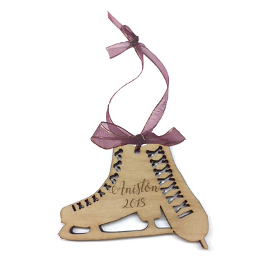 Custom Cut Wood Monogram Personalized Figure Skates Figure Skating ...