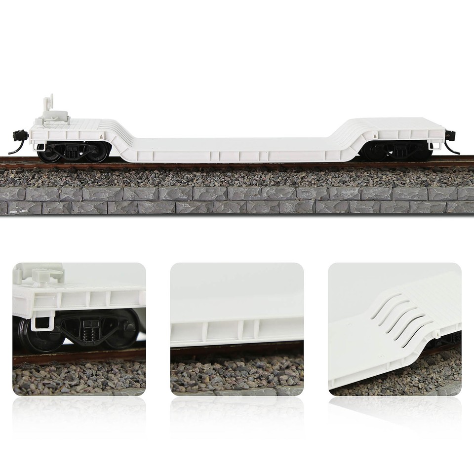 Evemodel HO Scale 1:87 Unassembled DIY Depressed Center Flat Car ...