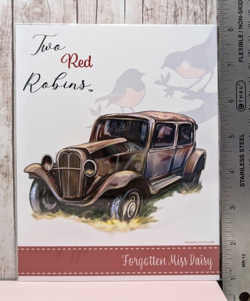 Two Red Robins Metal Die Vintage Farm Lantern Ivy Nest Hay Old Truck ...