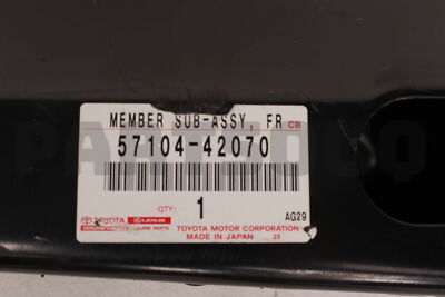 5710442070 Genuine Toyota MEMBER SUB-ASSY, FRONT CROSS 57104-42070 | eBay