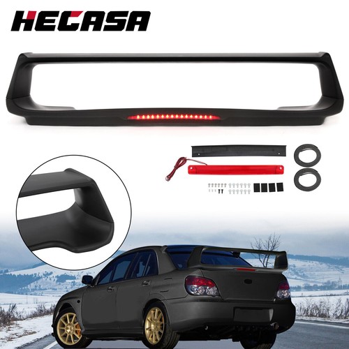 HECASA Trunk Spoiler Wing W/ Brake Light For Subaru Impreza WRX Sedan 4 ...