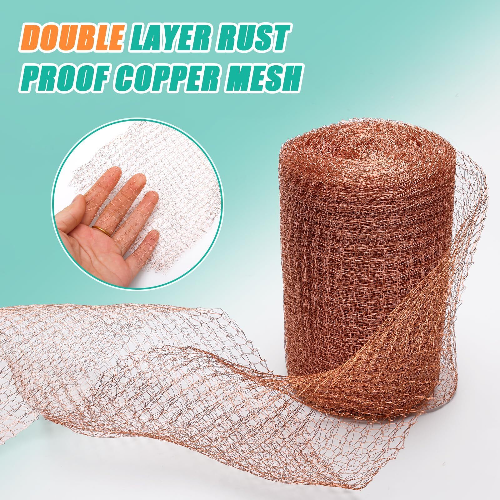 Copper Mesh Roll (5" x 32 ft),Blocker for Hole,Double Layer Copper Fill Fabric | eBay