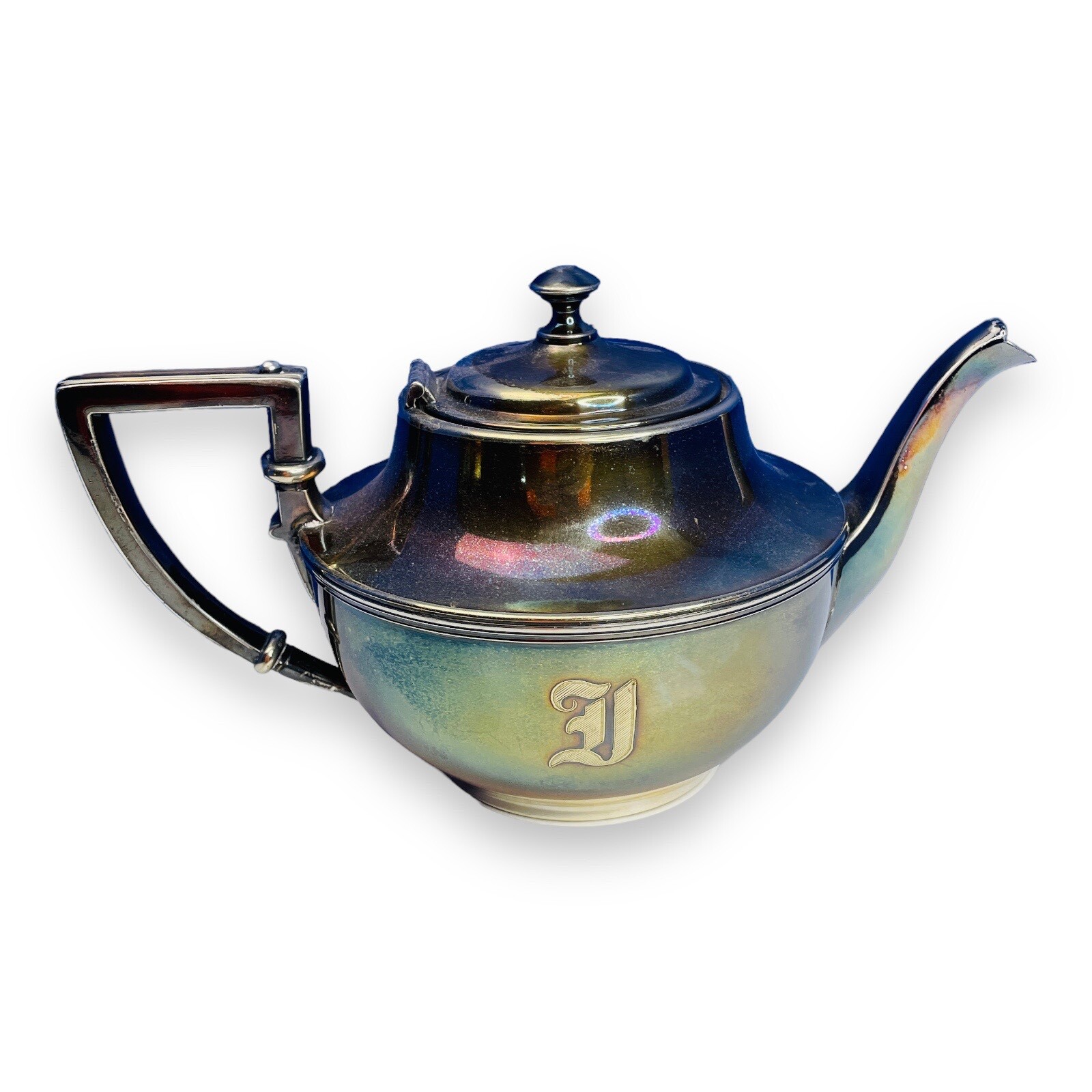 MBC EP Meriden Britannia Company Silverplate Tea Pot Engraved Monogram ...