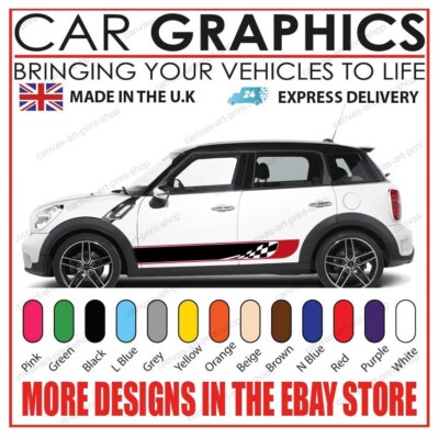Mini cooper graphics stripes car decals stickers vinyl design mn23 | eBay