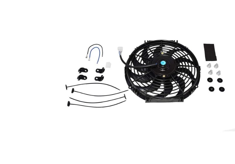 12" Heavy-Duty Radiator Cooling Fan Electric Car Thermostat Kit ...