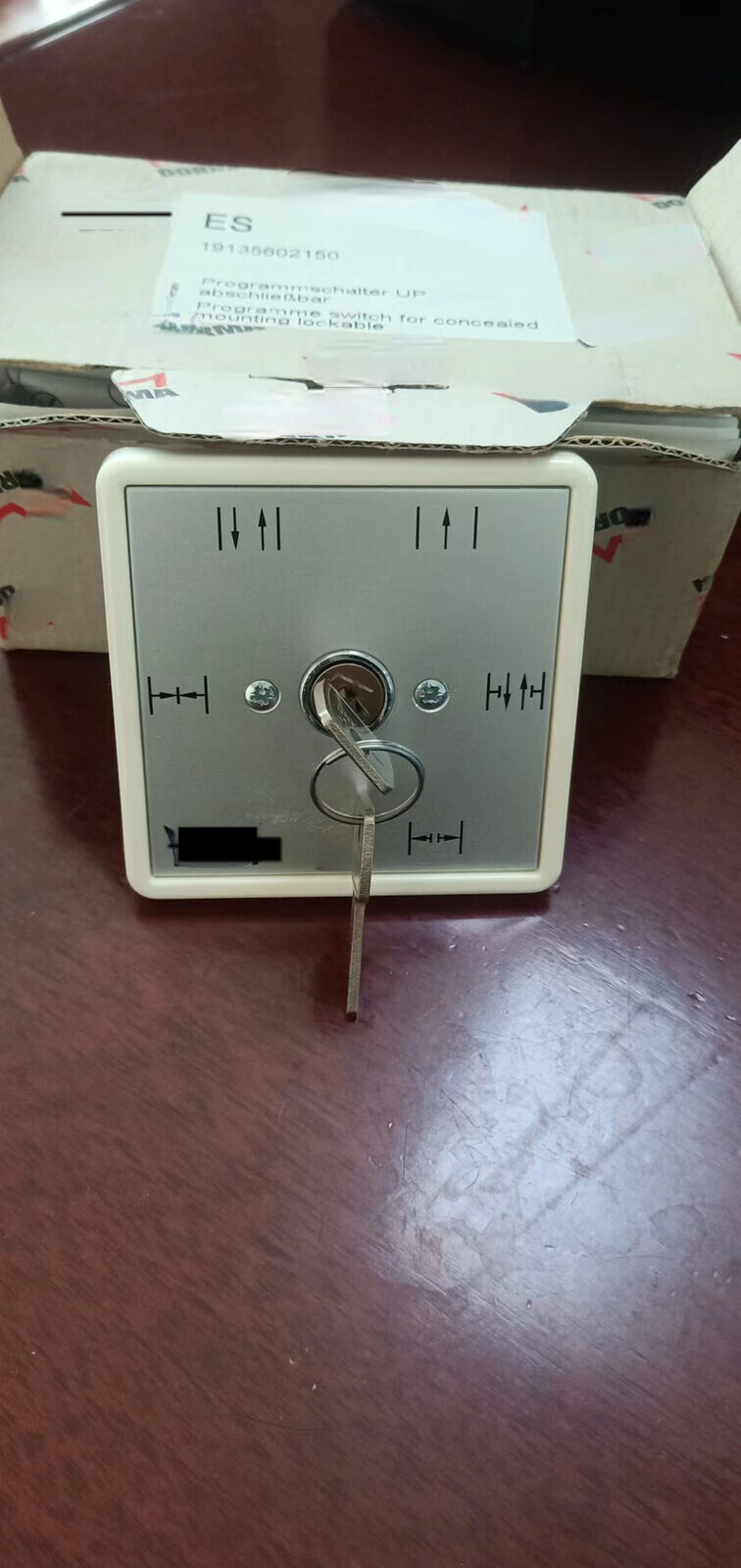 Programme switch concealed mounting lockable for Dorma automatic ...