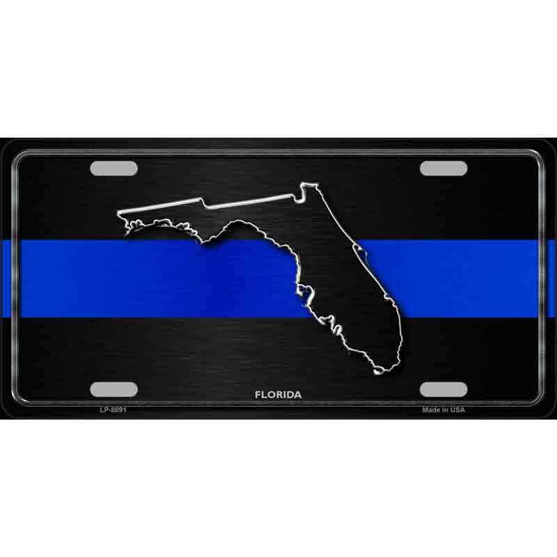Florida Thin Blue Line Novelty Metal License Plate Tag LP-8891 | eBay