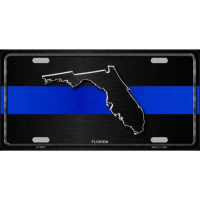 Florida Thin Blue Line Novelty Metal License Plate Tag LP-8891 | eBay