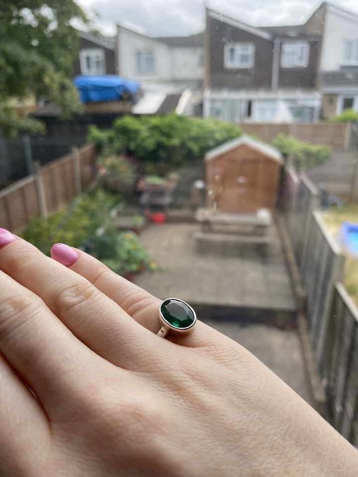 Unheated natural Emerald 3.84 Cts ring size 15mm or I | eBay UK