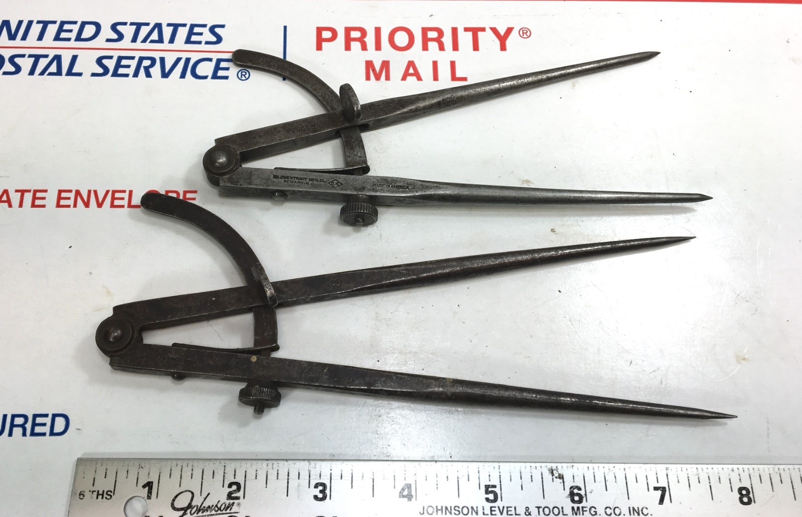 Antique Dwentraut 7" & Force 2 -8" Wing Divider Caliper Drafting ...