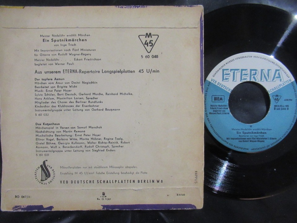 INGE TRISCH Meister Nadelöhr - Ein Sputnikmärchen / SP DDR 1961 ETERNA ...
