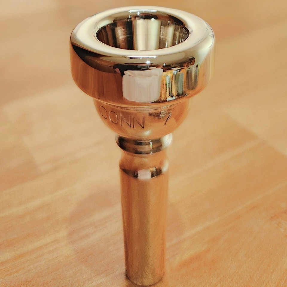 Conn 7 British-style cornet mouthpiece, short shank, extremely deep cup ...