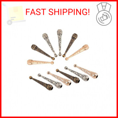 NBEADS 6 PCS Size 2.05 Inch Long Alloy Bolo Tie Tips Replacement End ...