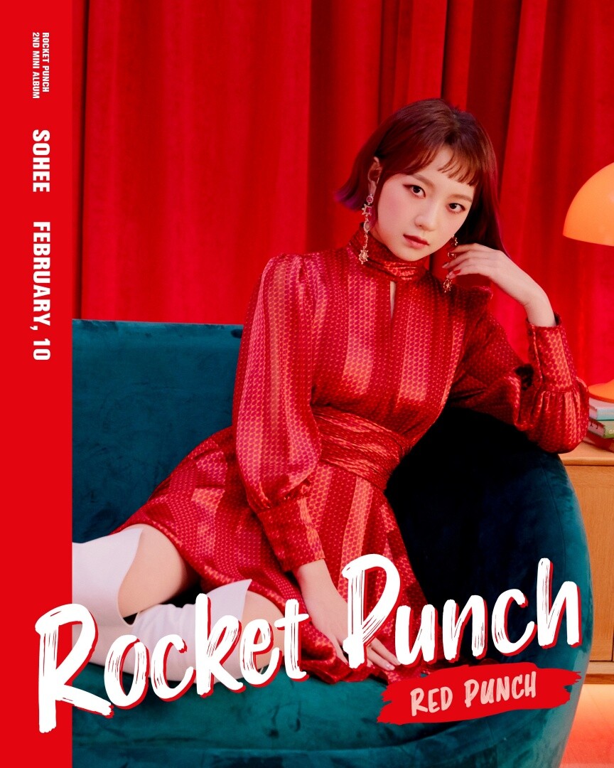 ROCKET PUNCH [RED PUNCH] 2nd Mini Album CD+POSTER+Photo Book+B.Mark ...