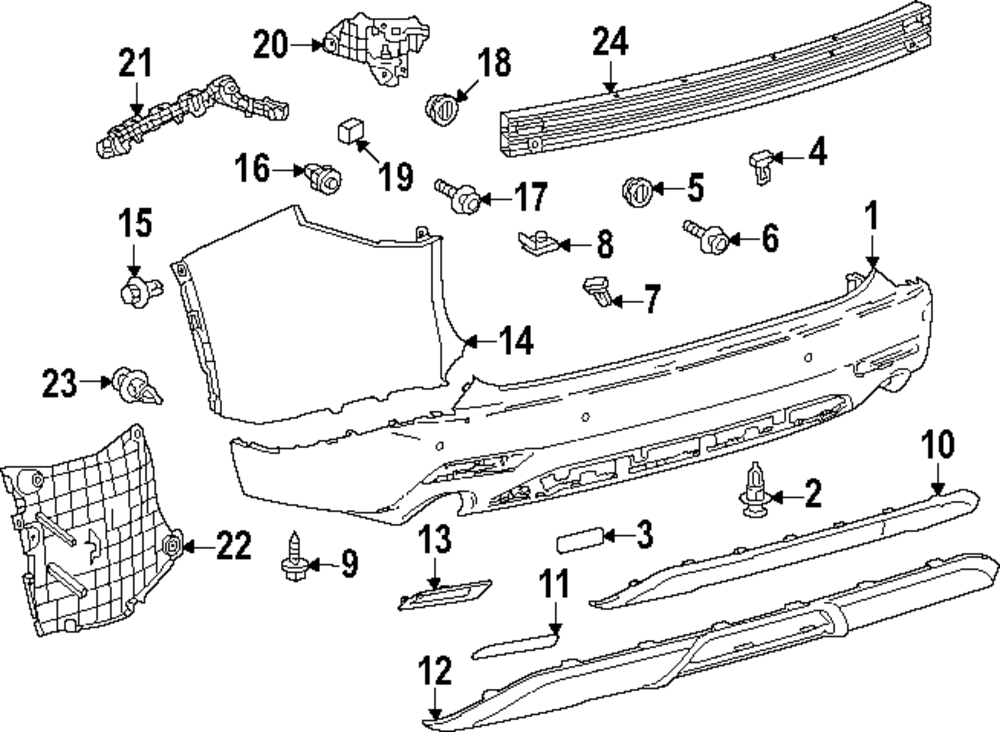 Rear Bumper Trim Molding R/Side Toyota Grand Highlander Genuine Paer ...