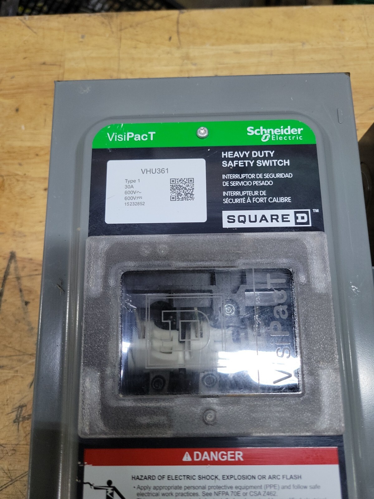 1 NEW NO BOX Square D VHU 361 30A 600V Heavy Duty Safety Switch | eBay