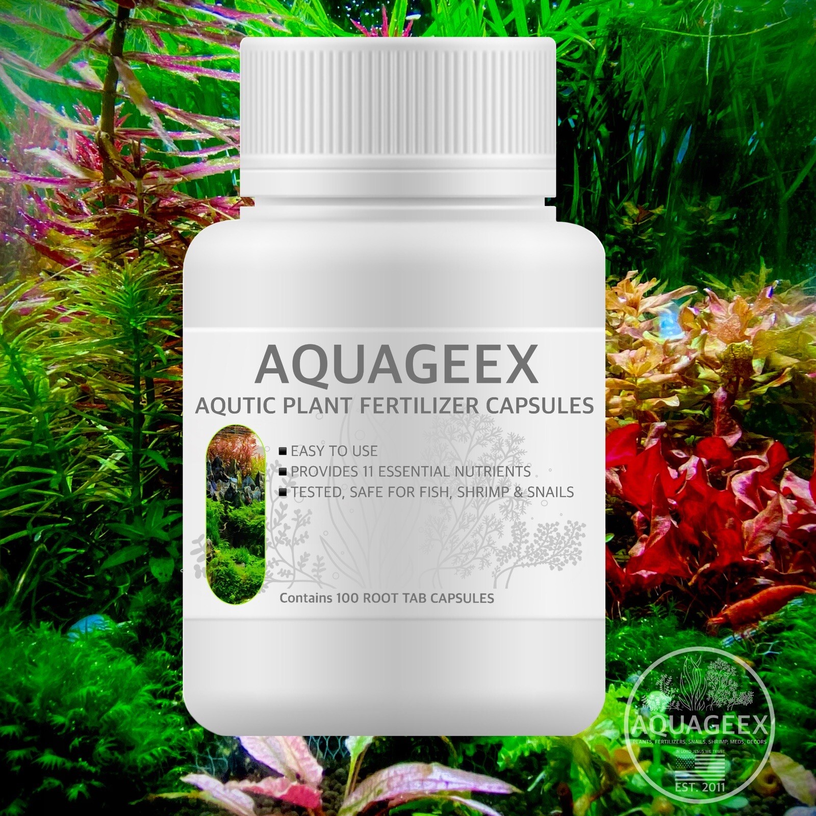 ⭕️ 100 FERTILIZER CAPSULES Aquarium Root Tabs AQUATIC LIVE PLANTS ...