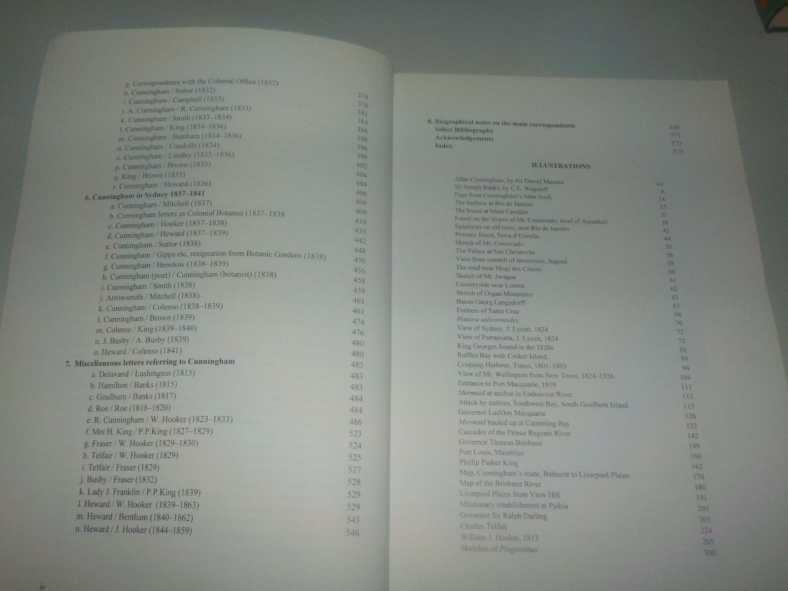 ALLAN CUNNINGHAM LETTERS OF BOTANIST EXPLORER 1791-1839 - AE & TA ...