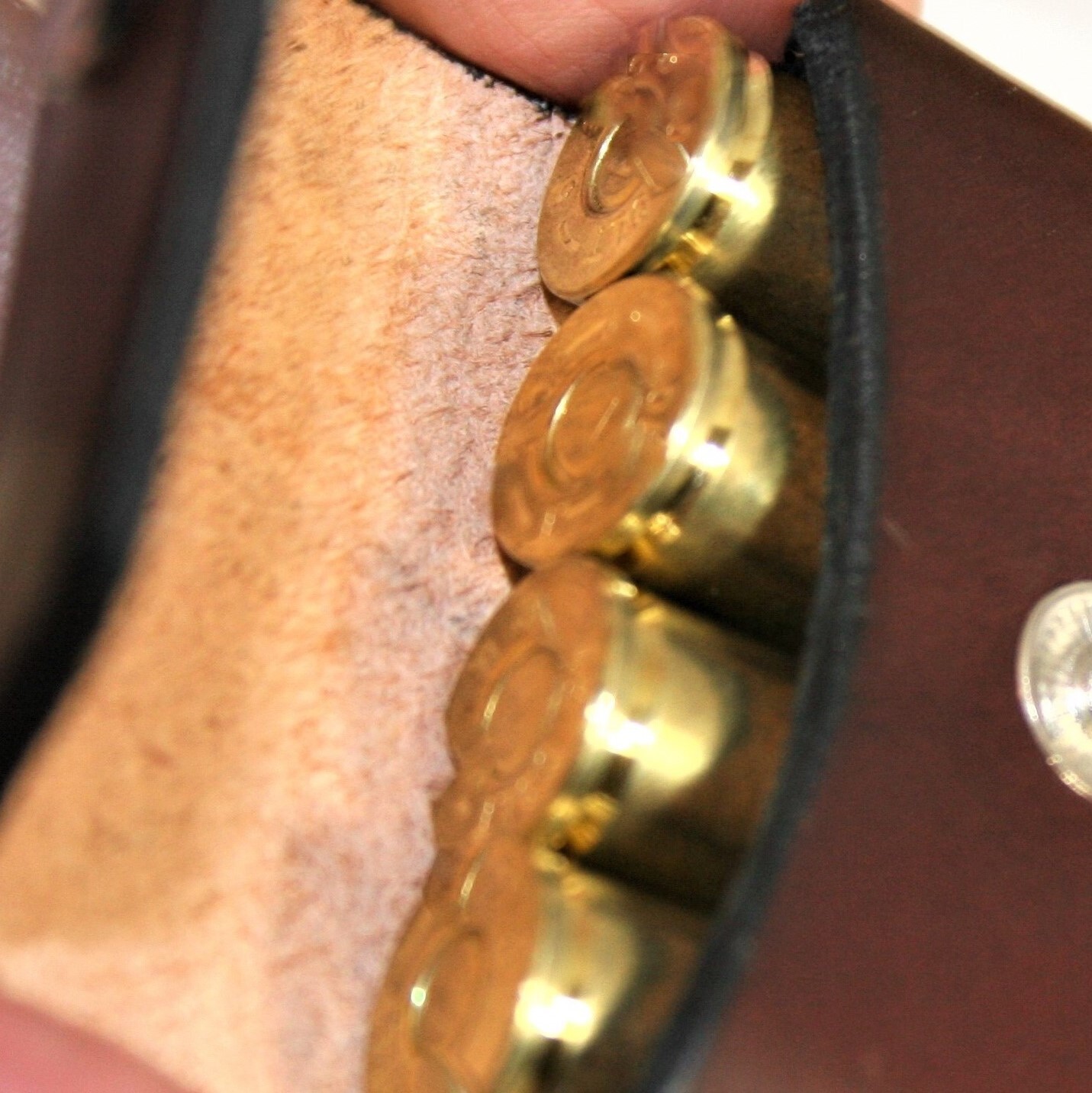 Leather Ammo Pouch Shotgun Cartridge Holder Bag Shell Case 410,45LC,38/ ...