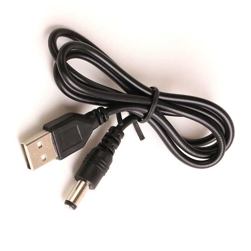 1M USB to 5.5mm x 2.1mm Barrel Jack Male DC 5v power charger connector ...