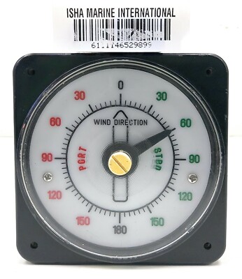 Wind Direction 0-180 Port & STBD Analog Meter | eBay
