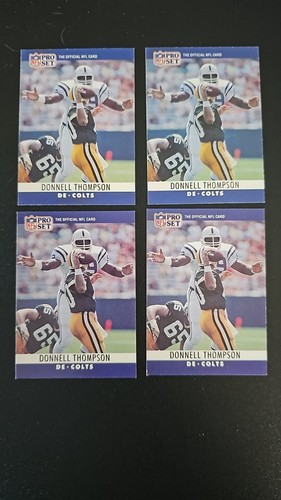 DONNELL THOMPSON football card lot (4) 1990 Pro Set #136 Indianapolis ...
