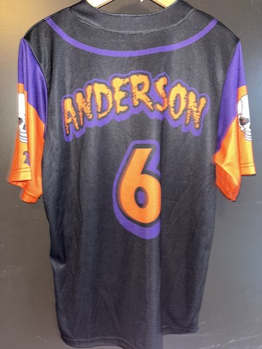 Vintage New Orleans Voodoo Anderson Jersey AFL Medium Rare Black Iron ...