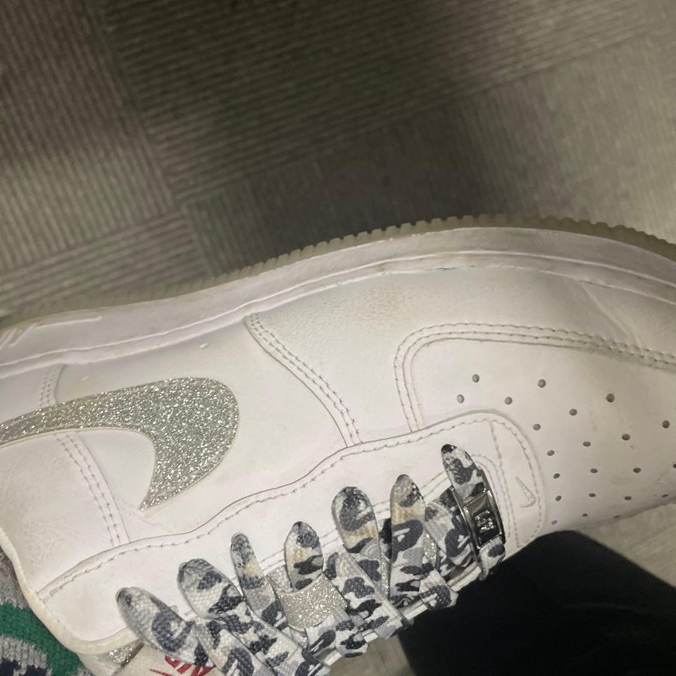 Men 7.5US Nike White Rhinestone Sneakers Men Sneaker LTD Collection ...