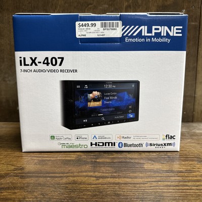 Alpine iLX-407, 7" Double-DIN Digital Media Receiver w/ CarPlay and ...