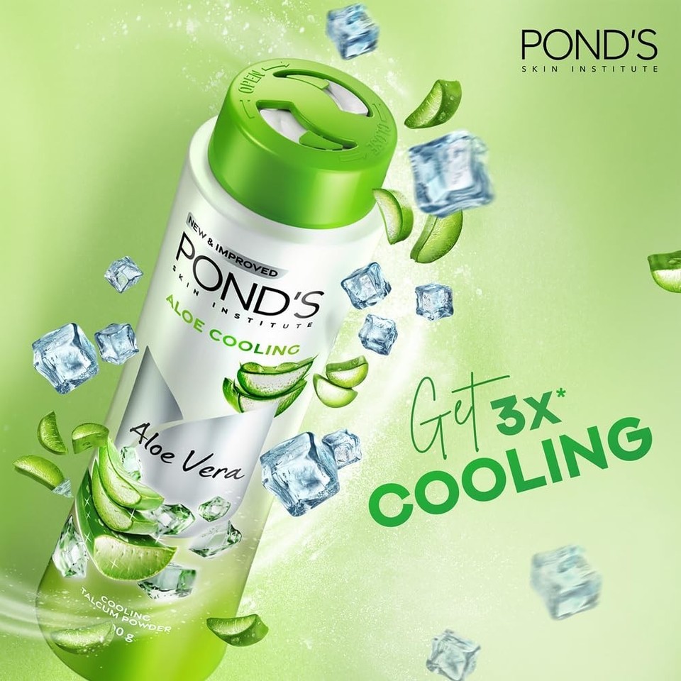 POND'S Aloe Cooling Powder 3X Instant Cooling, Long-Lasting Fragrance ...