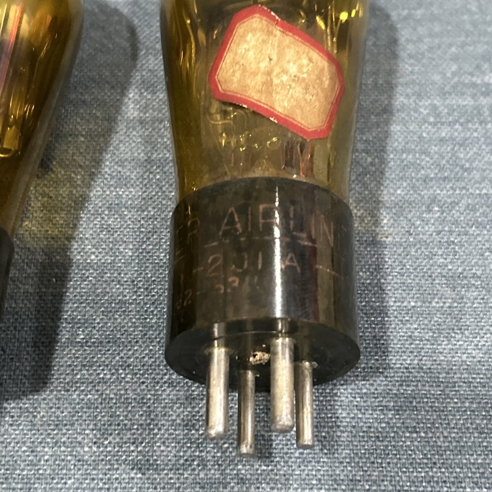 Two, Airline GX-201A, #01A globe/balloon, GOLD Glass Tubes | eBay