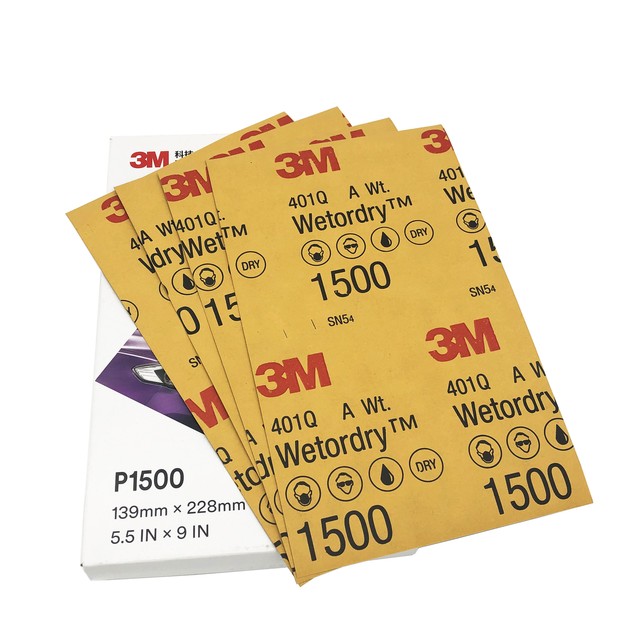 3M 401Q P1500 GRIT Wet or Dry Sandpaper 5.5"x 9" Sanding 50 sheets | eBay