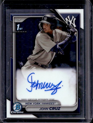 2024 Bowman Chrome John Cruz 1St Prospect Autograph Auto #CPA-JCZ | eBay