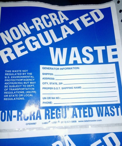 MHZW14PSL Non Regulated Waste Label, 6" rcra PK 500 stickers vinyl | eBay