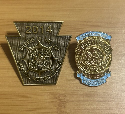 Pennsylvania State police PSP trooper Lapel Police mini badge keystone ...
