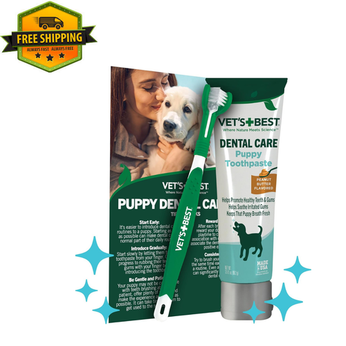 Vet's Best Dog Toothbrush & Enzymatic Toothpaste Kit - 3.5 Oz - Teeth ...