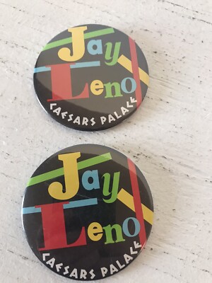 Two Caesars Palace Pin Badges - Jay Leno - Includes Priority Shipping ...