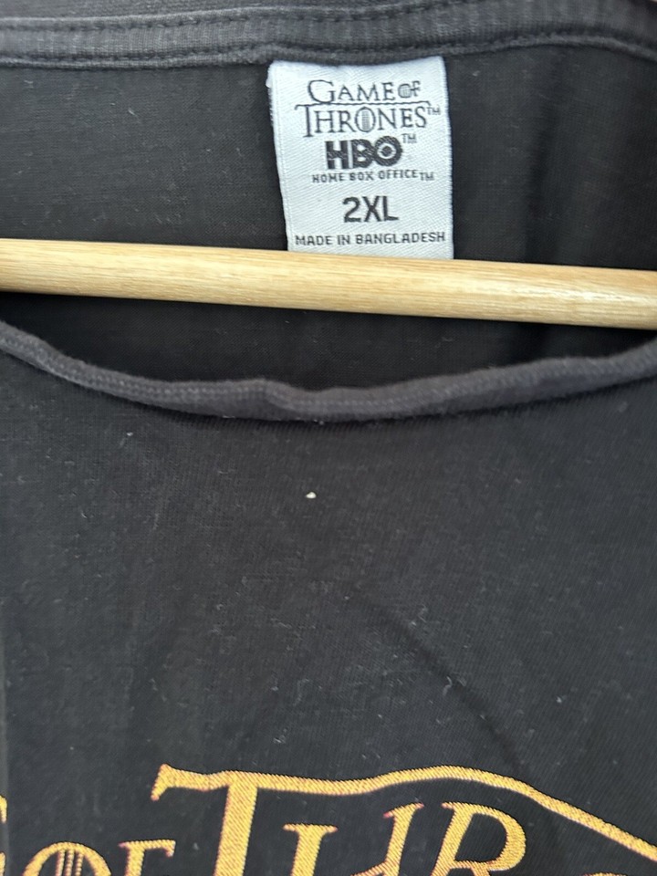 Game of Thrones Fist Crown Graphic Black T-Shirt Size 2XL XXL HBO ...