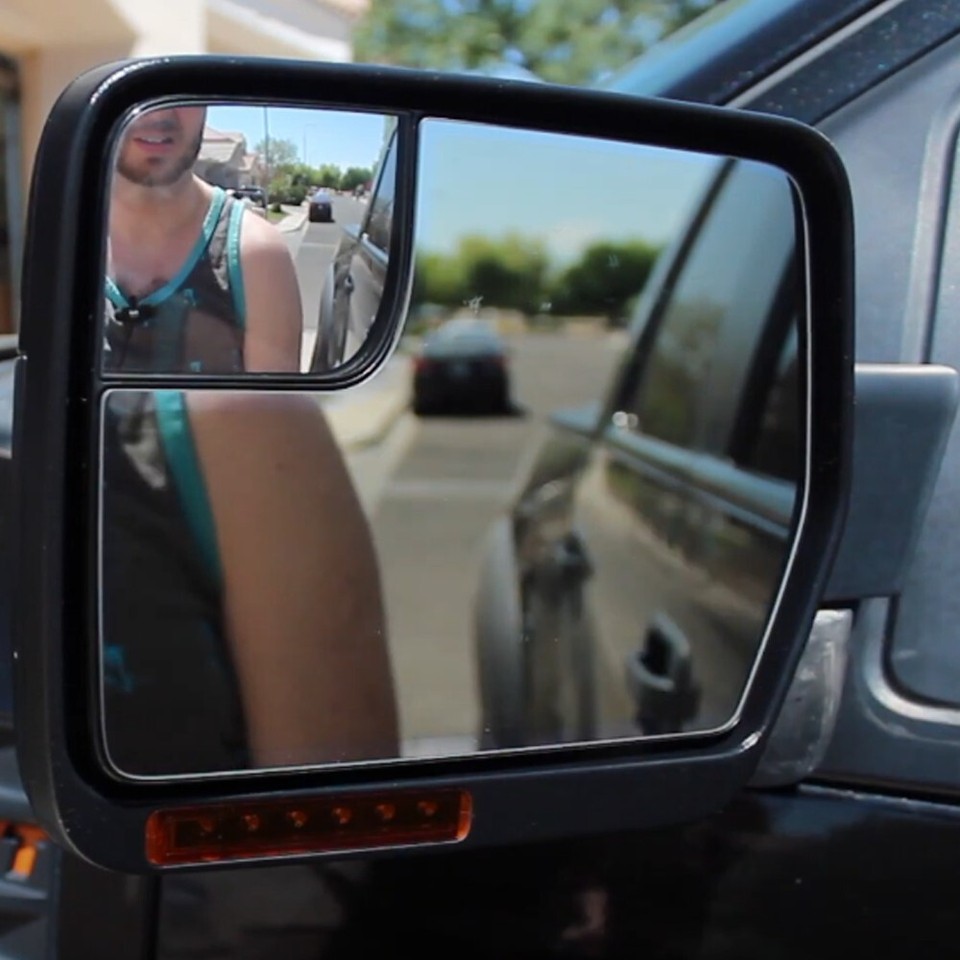 For 11-14 F150 SVT RAPTOR Mirror Glass W/ Spotter Glass Heated Driver ...