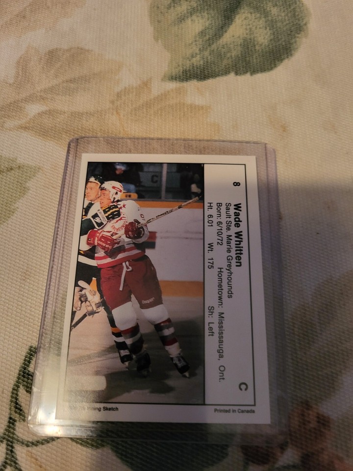 1991 7th Inning Sketch Memorial Cup # 8 WADE WHITTEN SAULT STE MARIE ...