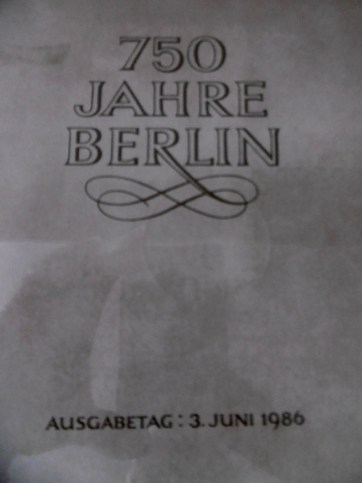 750 Jahren Berlin 1237- 1987 Ersttags - Briefmarken -Sammlung Ost-West ...