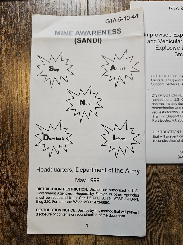 Lot Of US Army Graphic Training Aids GTA Eleven Total Forms ...