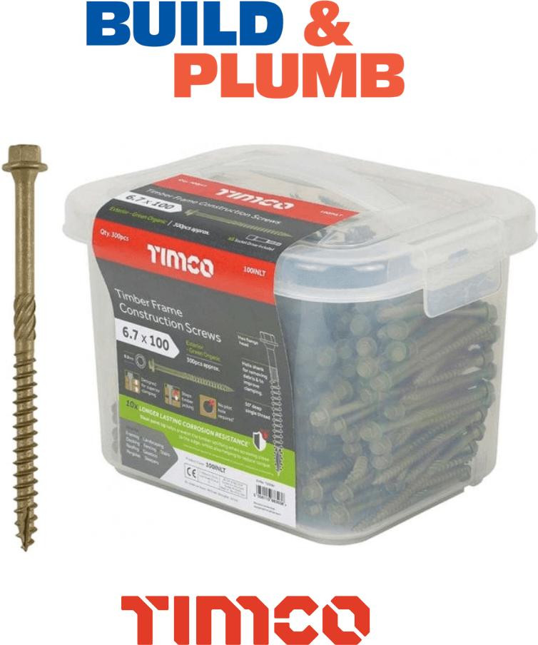 Timco Hex Head CSK Timber Frame Exterior Landscaping Screws | All Sizes ...
