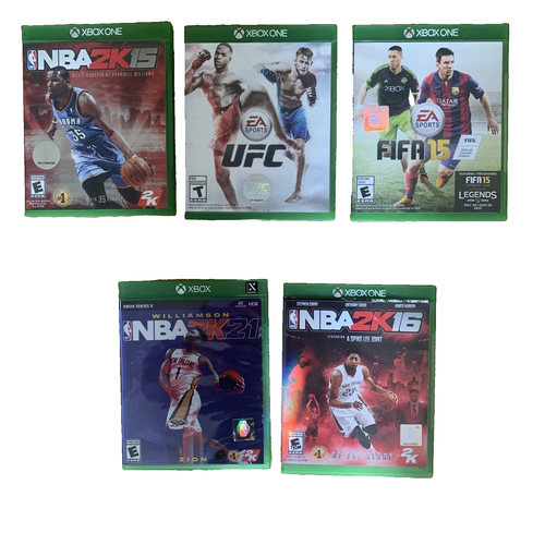 XBOX ONE LOT OF 5 GAMES- VERY GOOD- BASKETBALL-UFC- SOCCER | eBay